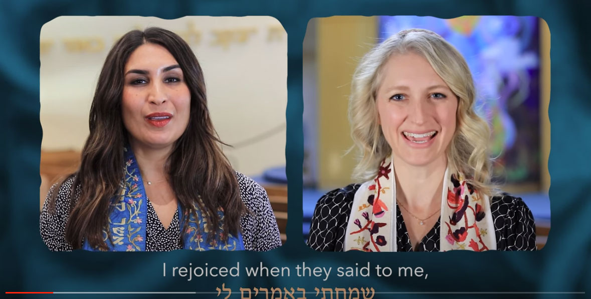 Hazzanim Amy Katz and Elisa Walzman sing Samachti B’Omrim Li – AJR CAA